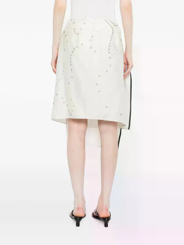 JNBY Pearl-print Wrap Skirt - Neutrals