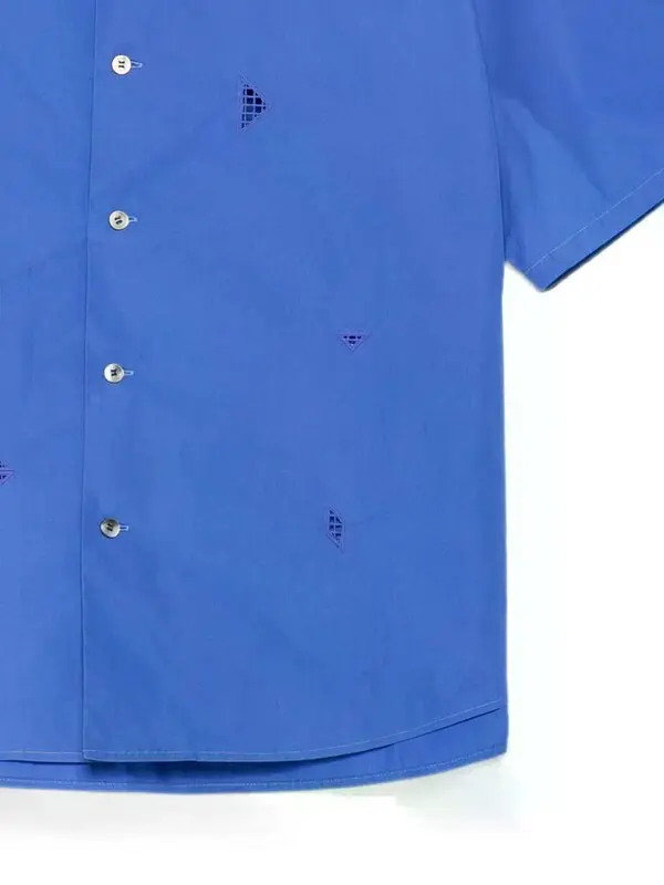 CROQUIS Eyelet-embroidery Short-sleeve Shirt