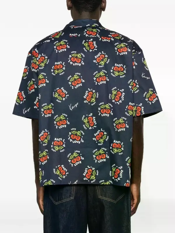Kenzo Cherry-print Short-sleeve Shirt