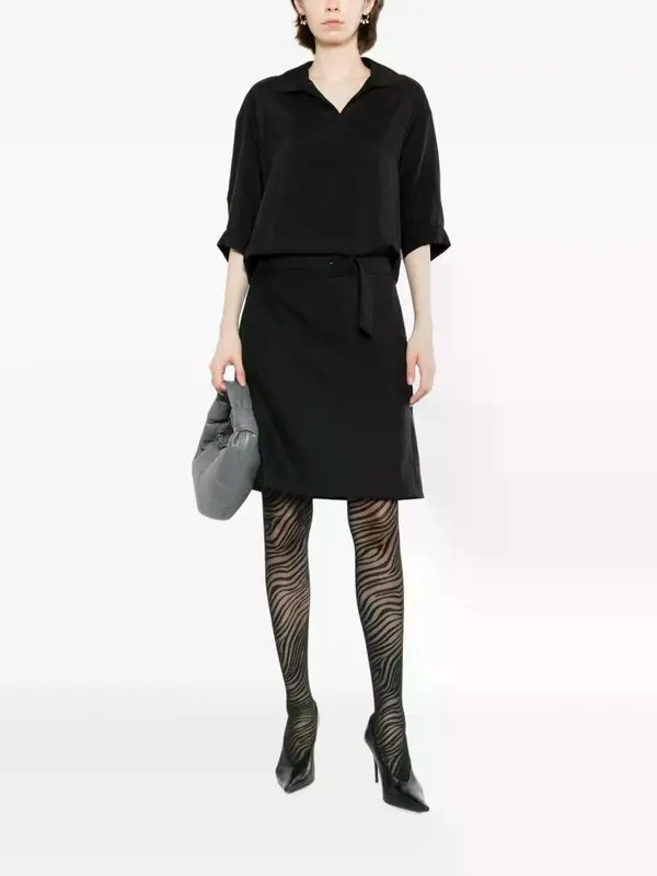JNBY Belted Shirt Dress With Spread Collar And V-neck