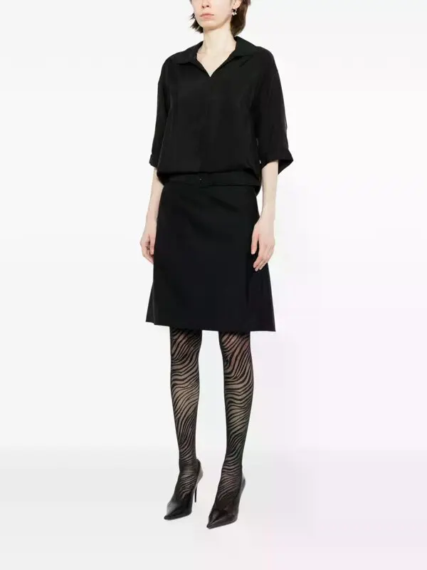 JNBY Belted Shirt Dress With Spread Collar And V-neck