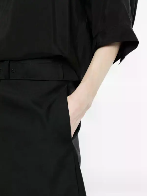 JNBY Belted Shirt Dress With Spread Collar And V-neck