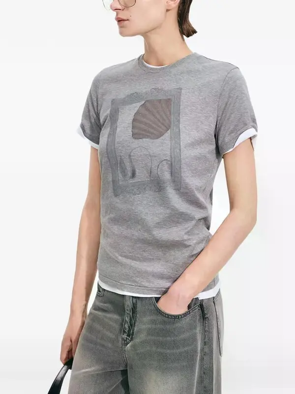 JNBY Cotton Abstract-print T-shirt