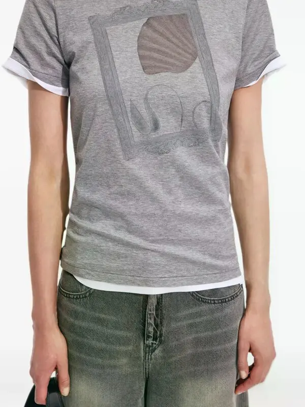 JNBY Cotton Abstract-print T-shirt