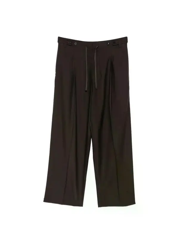 CROQUIS Adjustable-waist Wool Trousers
