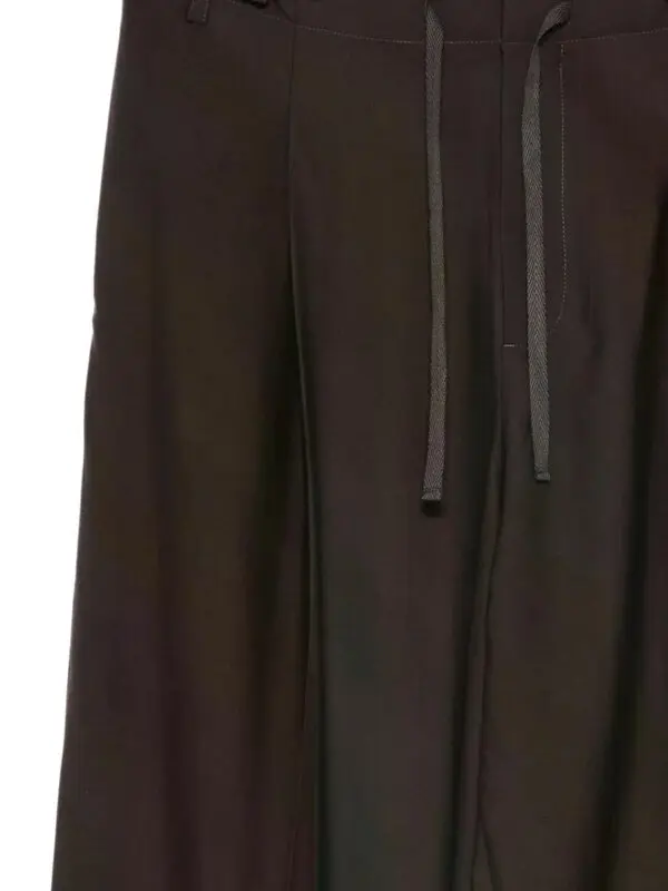 CROQUIS Adjustable-waist Wool Trousers