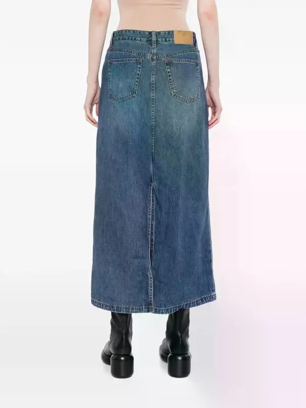 JNBY A-line Midi Denim Skirt