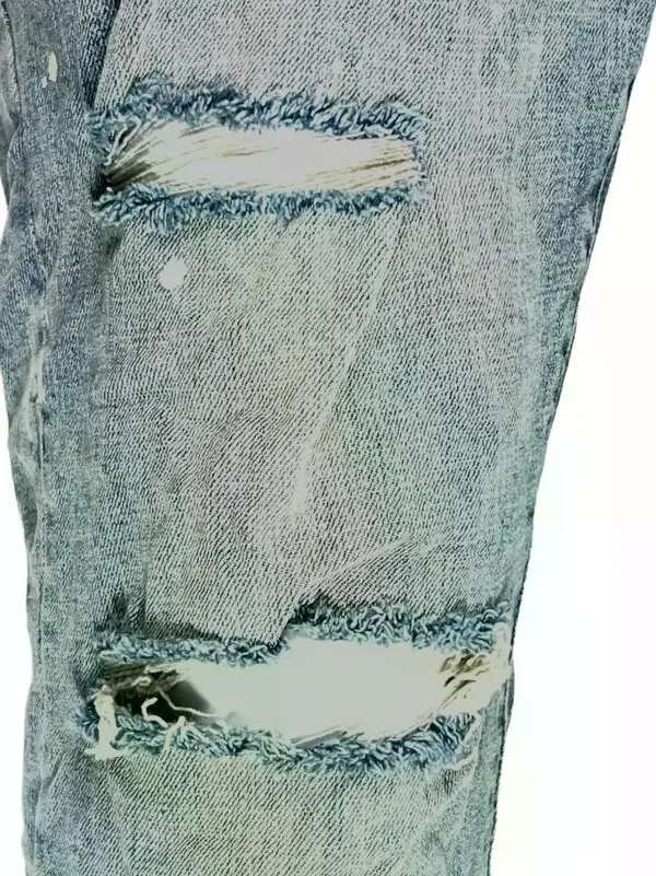 PURPLE BRAND Distressed Paint Detail Jeans