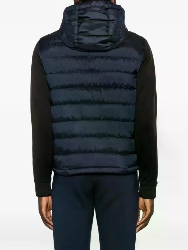 Paul & Shark Hooded Padded Jacket With Detachable Knitted Sleeves