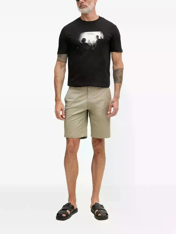 Armani Exchange Tailored Stretch Cotton Twill Shorts
