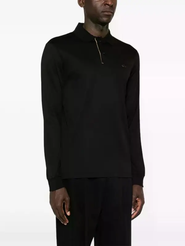 Paul & Shark Logo-plaque Long-sleeve Polo Shirt