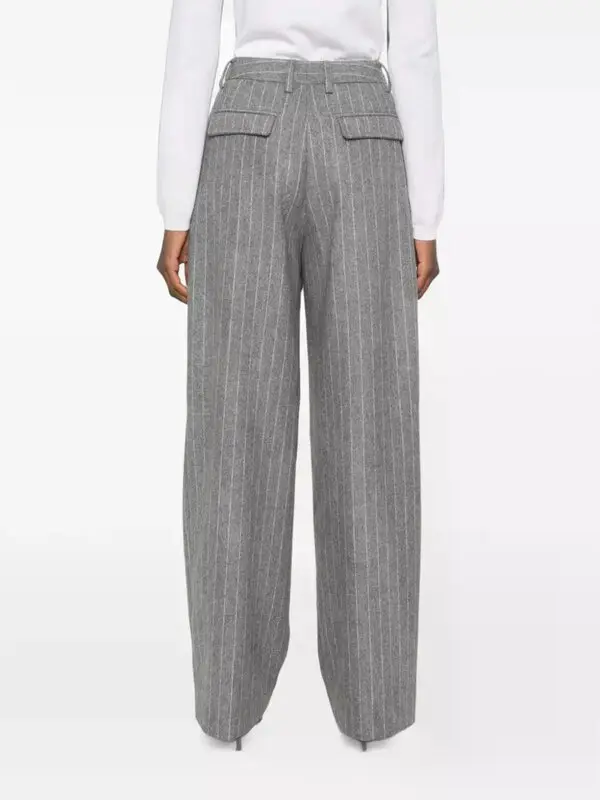THELATEST E-axel Pinstriped Wide Leg Tailored Trousers