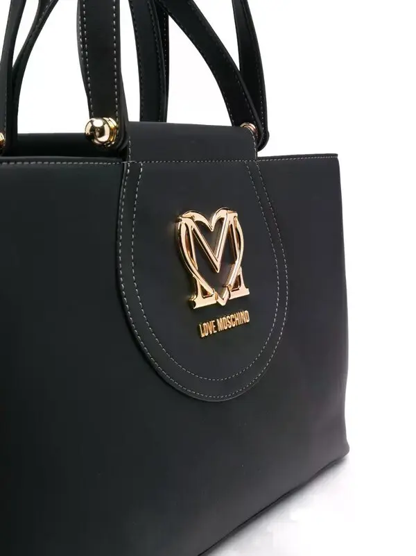 Moschino Logo Plaque Tote Bag