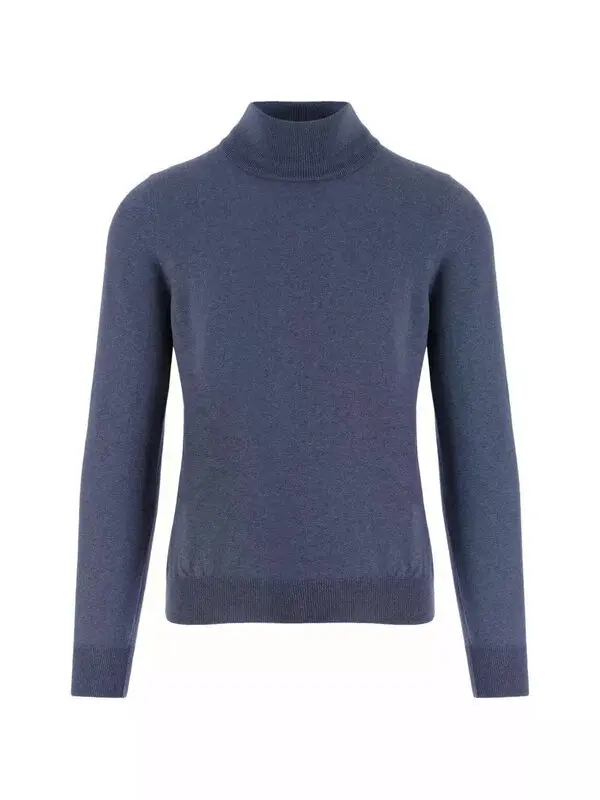 Tagliatore Miles High-neck Wool Sweater - Blue