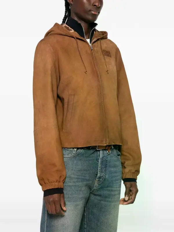 Miu Miu Logo-embossed Hooded Jacket