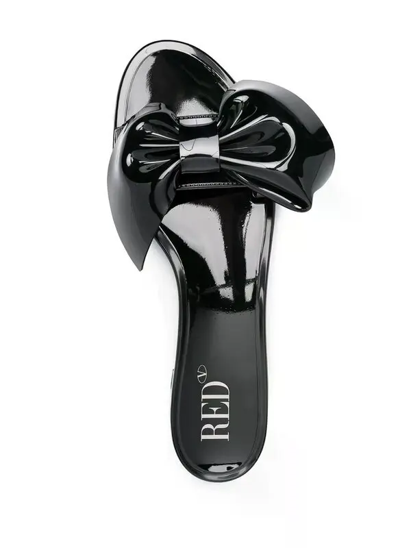 Red Valentino Bow-embellished Rubber Slides