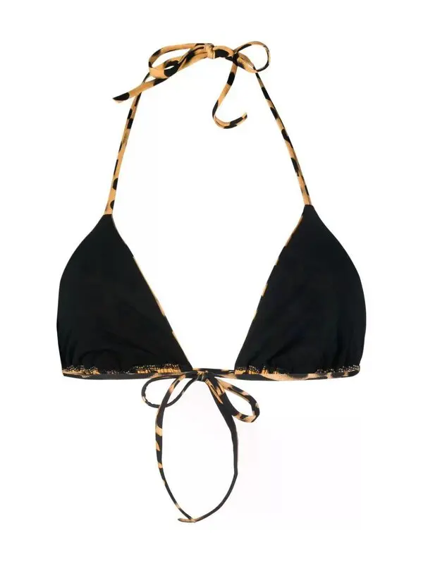 Dsquared2 Leopard-print Halterneck Bikini Top
