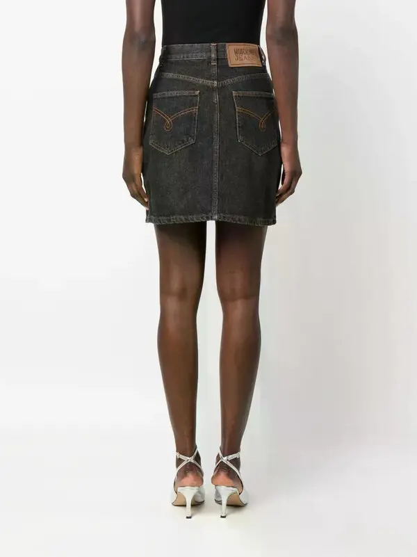 Moschino High-waist Denim Mini Skirt
