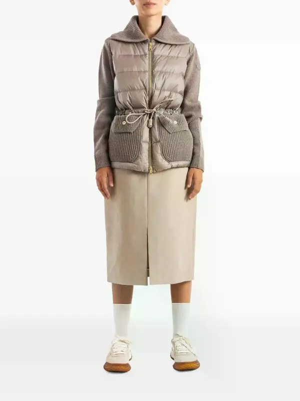 Moncler Belted Knee-length Cotton Skirt