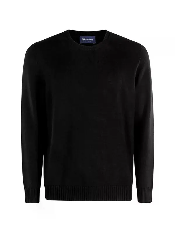 DRUMOHR Crew Neck Long Sleeve Fine Knit Sweater