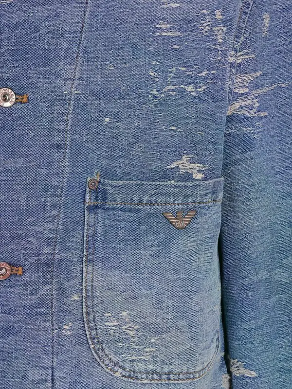 Emporio Armani Distressed Denim Jacket