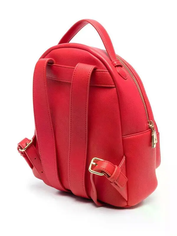 Moschino Logo-plaque Pebbled-effect Backpack