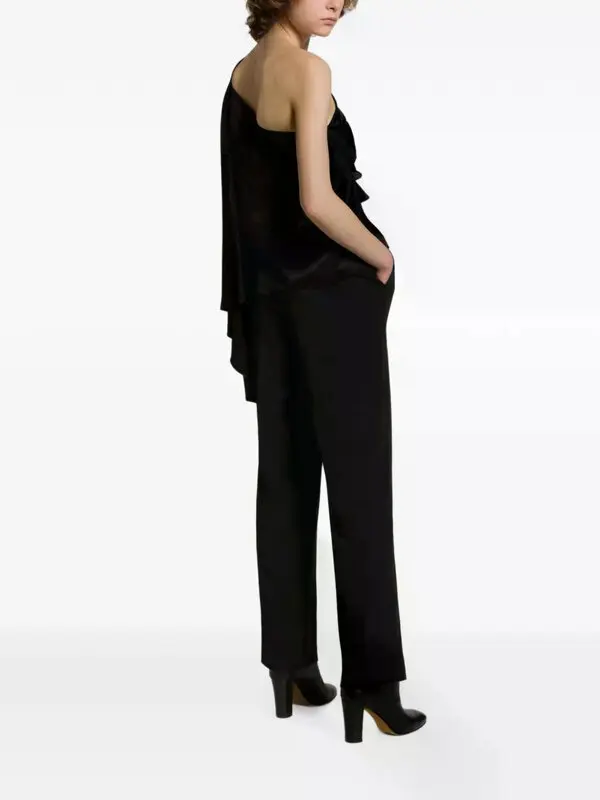 Alberta Ferretti Pressed-crease Straight-leg Trousers