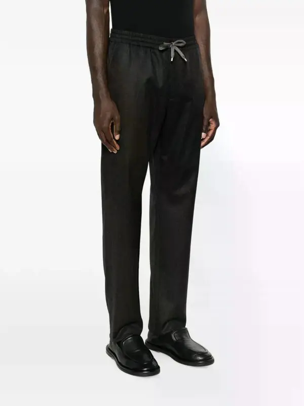 Agnona Drawstring Elasticated-waist Trousers - Grey