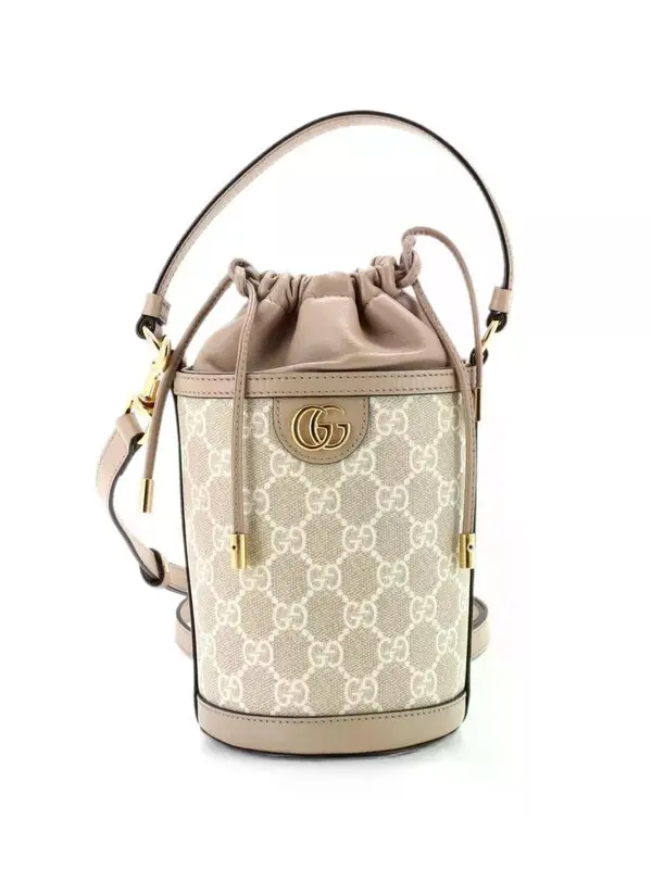 Gucci Ophidia Top Handle Gg Coated Canvas Mini Bucket Bag
