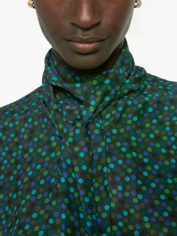 GIANLUCA CAPANNOLO Katherine Polka-dot Pussy-bow Blouse
