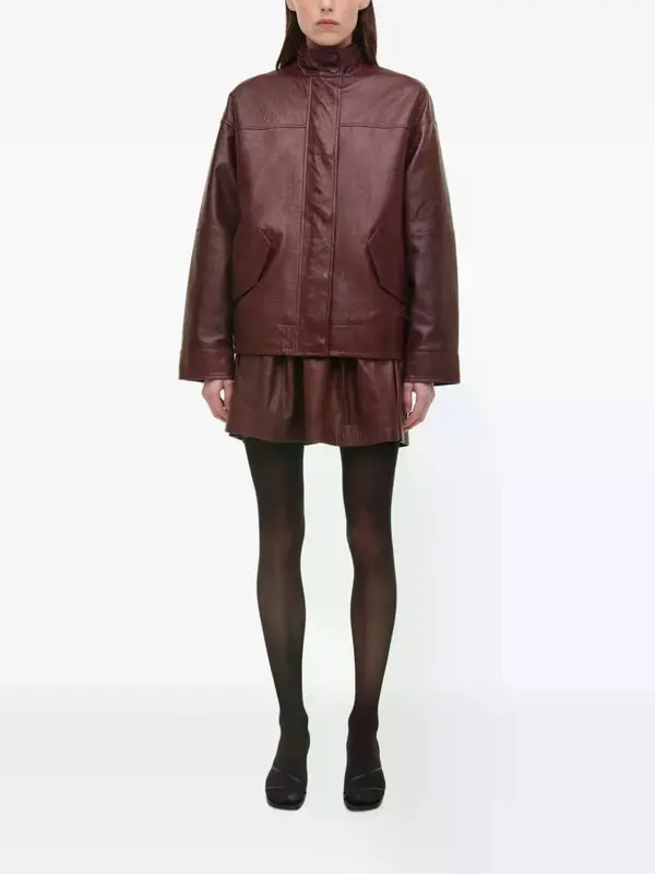 Simkhai Bryar Leather Mini Skirt
