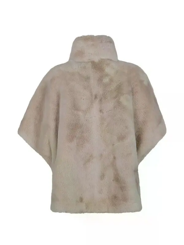 Pinko Faux Fur Jacket With Buckle Detail