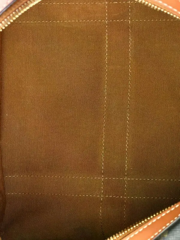 Celine Boston Bag Triomphe Coated Canvas Large Handbag