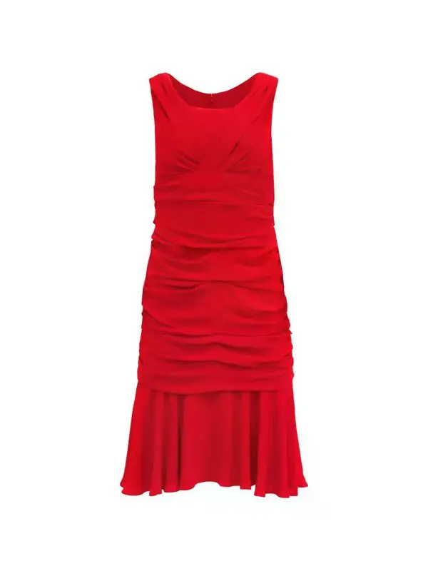 Dolce & Gabbana Draped Midi Silk Dress