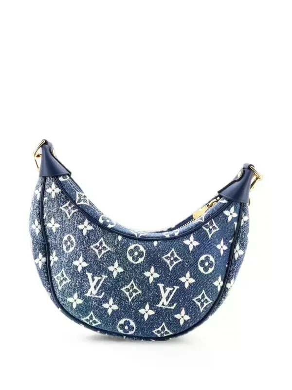 LOUIS VUITTON Loop Handbag Monogram Jacquard Denim Hobo Bag