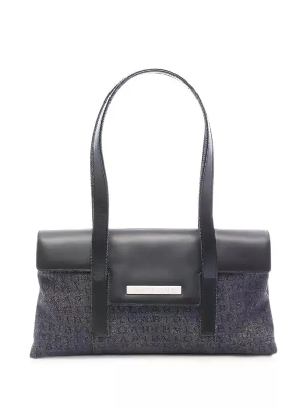 BVLGARI 2010s Logomania Shoulder Bag - Black