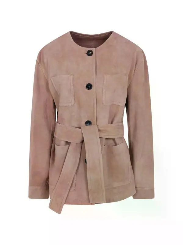 Max Mara Bohemia Belted Suede Jacket
