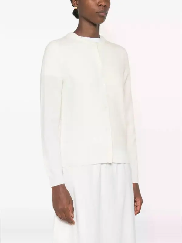 Eric Bompard Cashmere Crew-neck Cardigan - Neutrals
