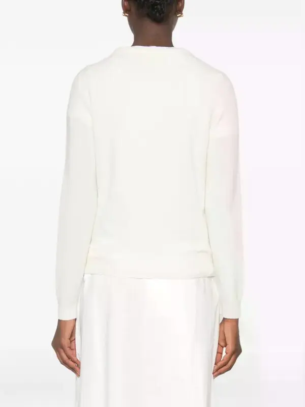Eric Bompard Cashmere Crew-neck Cardigan - Neutrals