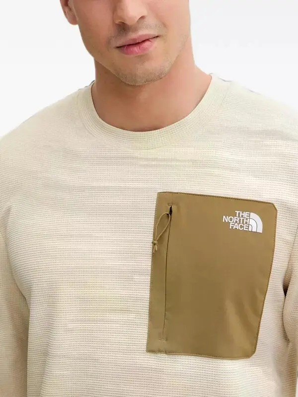The North Face Waffle Knit Zip Pocket Crewneck