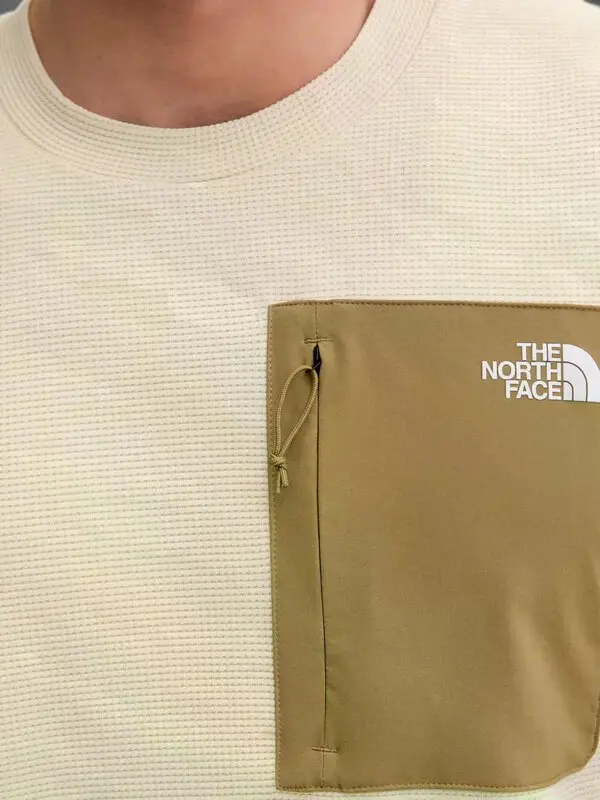 The North Face Waffle Knit Zip Pocket Crewneck