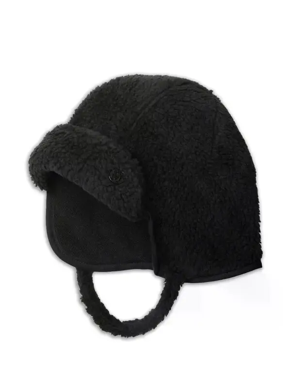 MAISON MICHEL Madeleine Shearling-effect Hat - Black