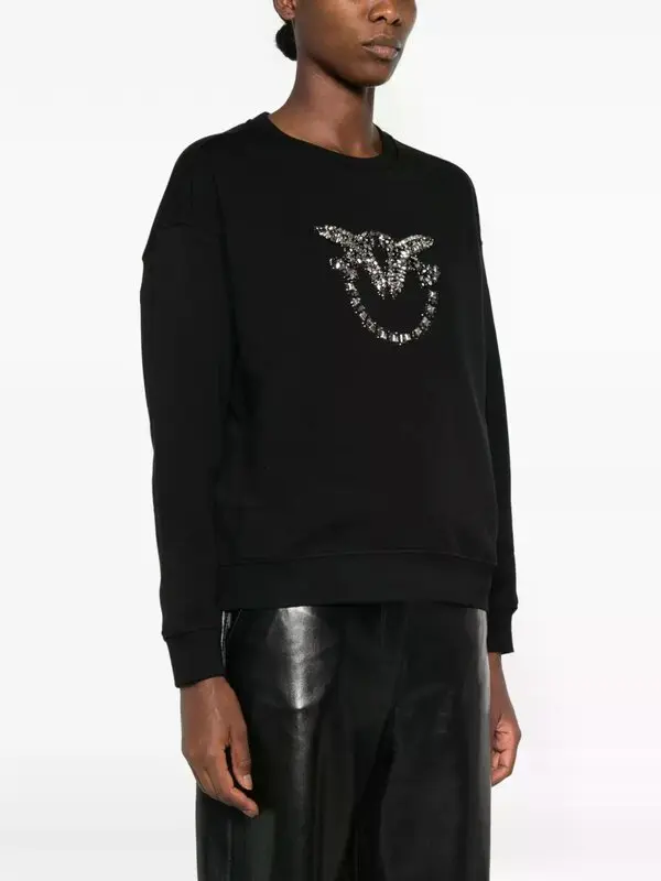 Pinko Love Birds Embellished Sweater