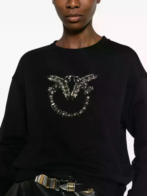 Pinko Love Birds Embellished Sweater
