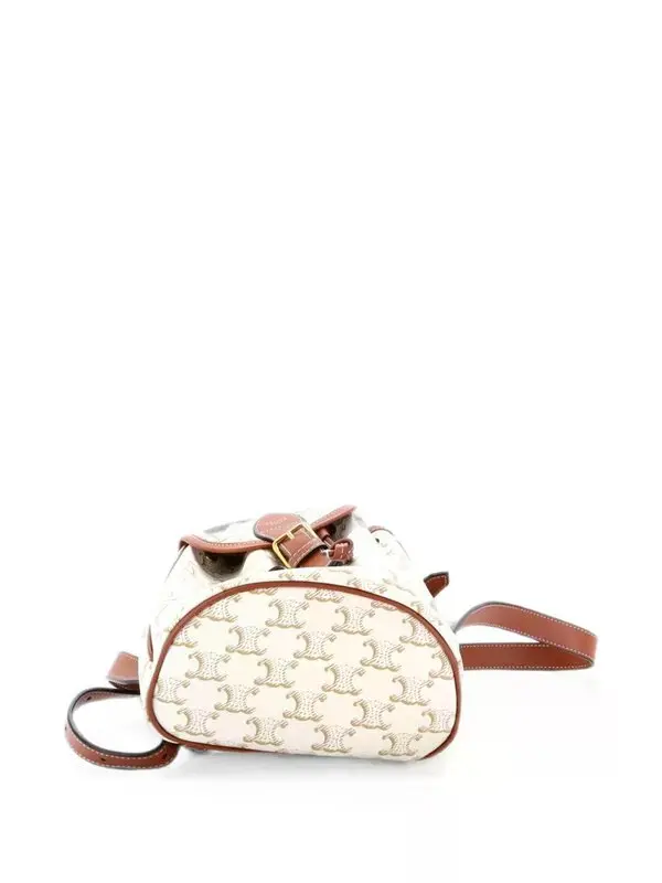 Celine Folco Triomphe Coated Canvas Mini Backpack