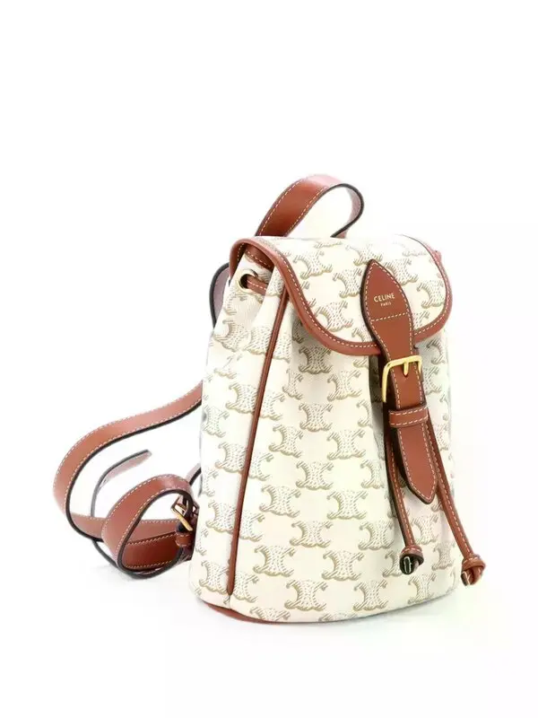 Celine Folco Triomphe Coated Canvas Mini Backpack