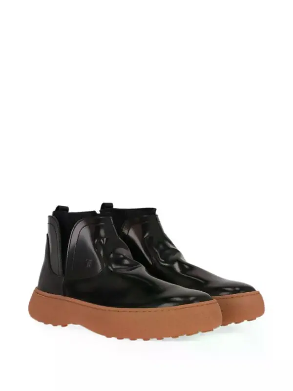 TOD'S Logo-embossed Platform Ankle Boots