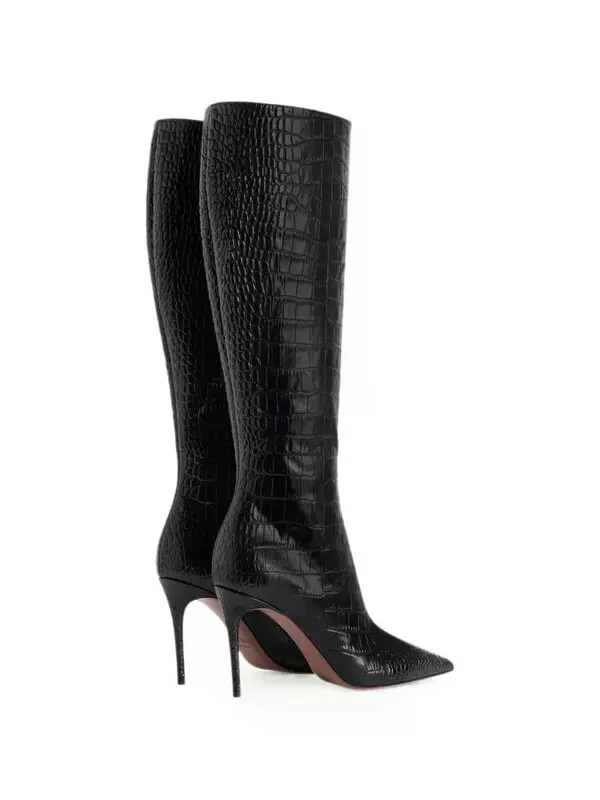 Paris Texas Vera 85 Croc Effect High Boots
