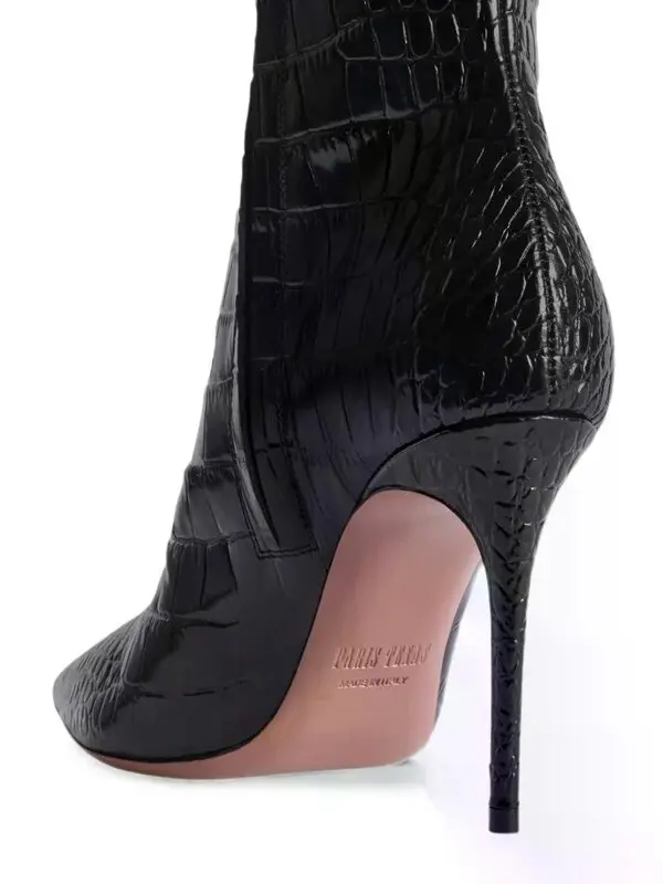 Paris Texas Vera 85 Croc Effect High Boots