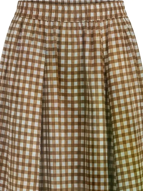 THE LITTLE PROJECT Gingham Check Midi Skirt